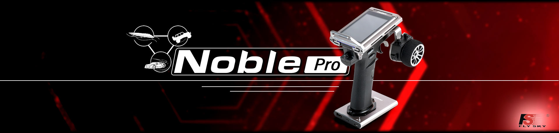 The Noble Pro Transmitter by FlySky is now in stock.