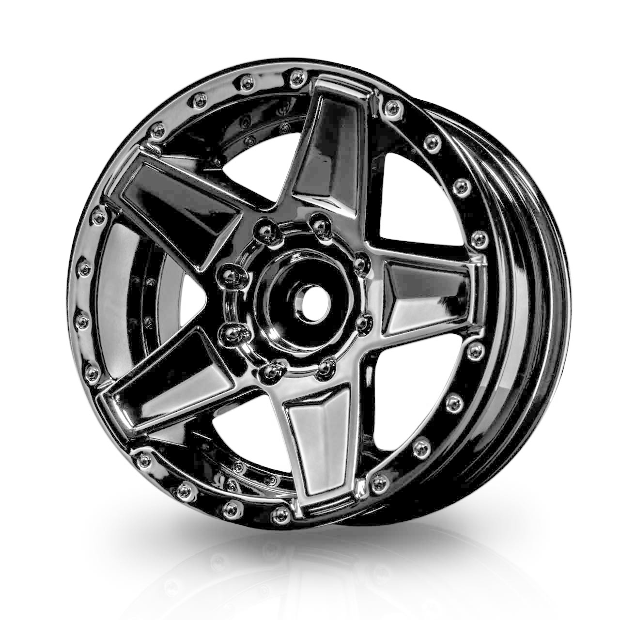 MST Crawler Felge 648 1.9" (+5 Offset) silber schwarz